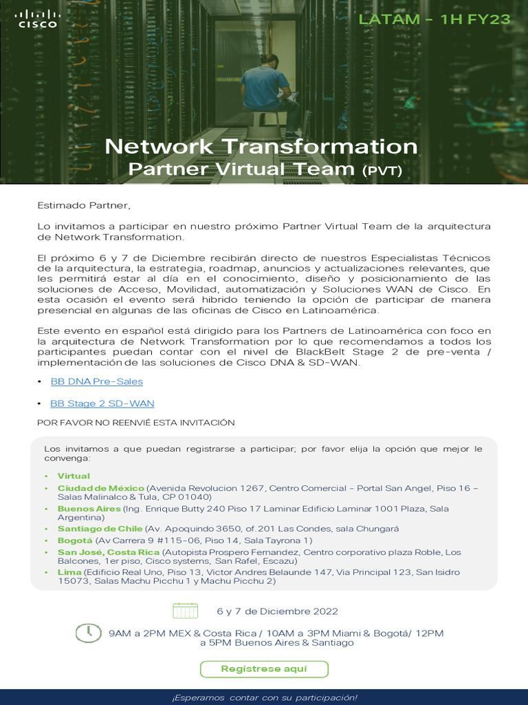 Network Transformation PVT Invite | PDF