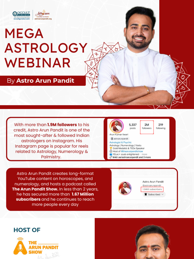 Astrology Webinar by Astro Arun Pandit PPT AAPChange | PDF