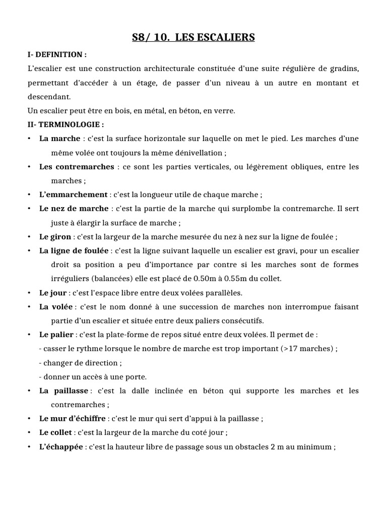 LES ESCALIERS | PDF