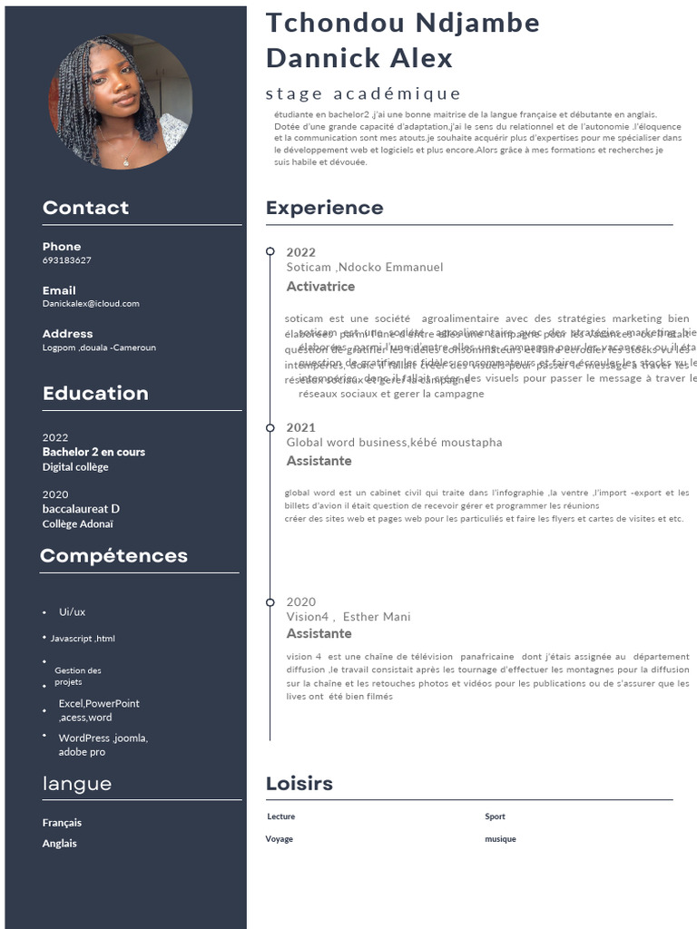 Black White Minimalist CV Resume | PDF
