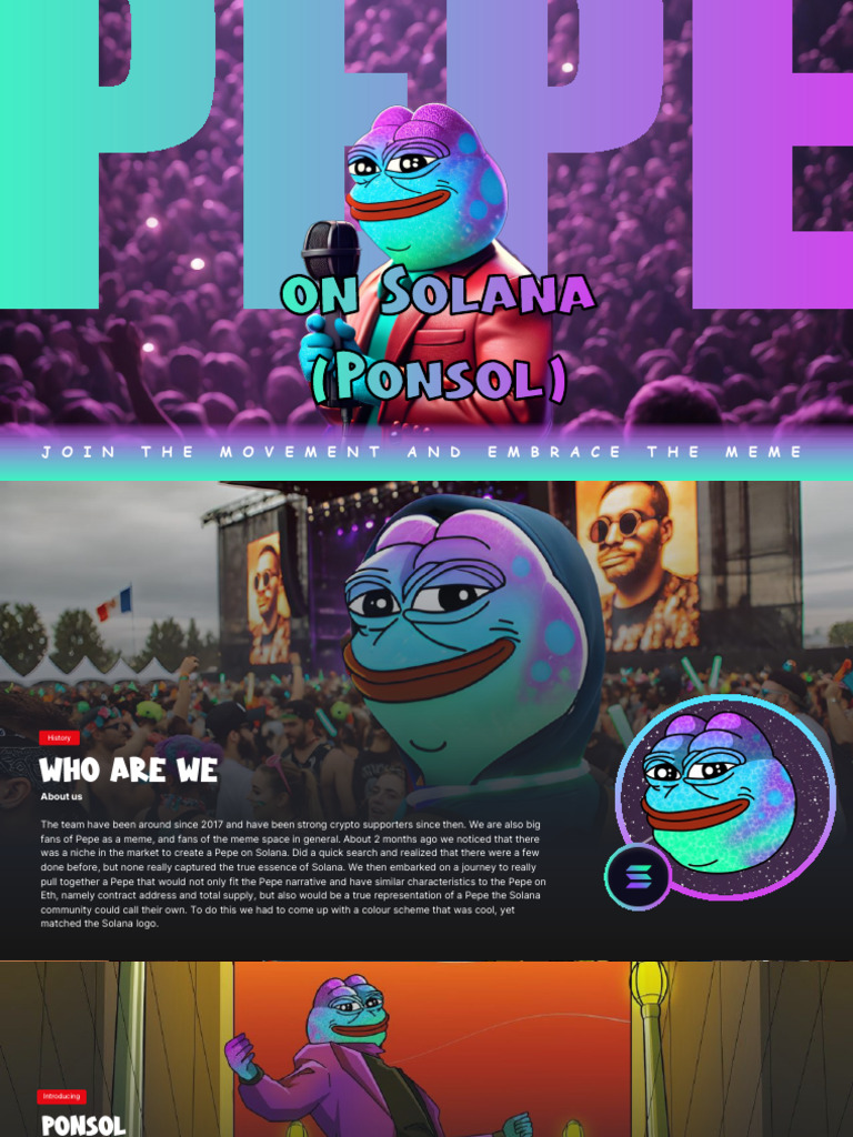 Pepe On Sol Pitch Deck Final | PDF