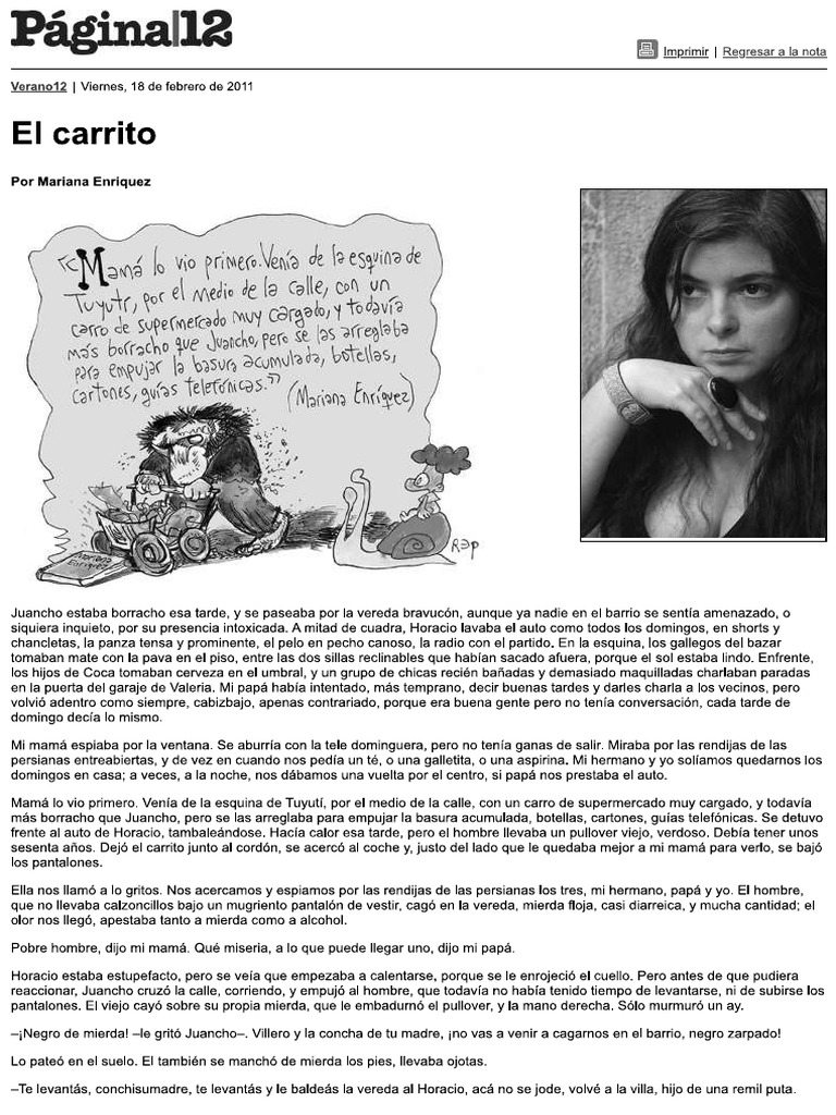 El Carrito - Mariana Enríquez | PDF