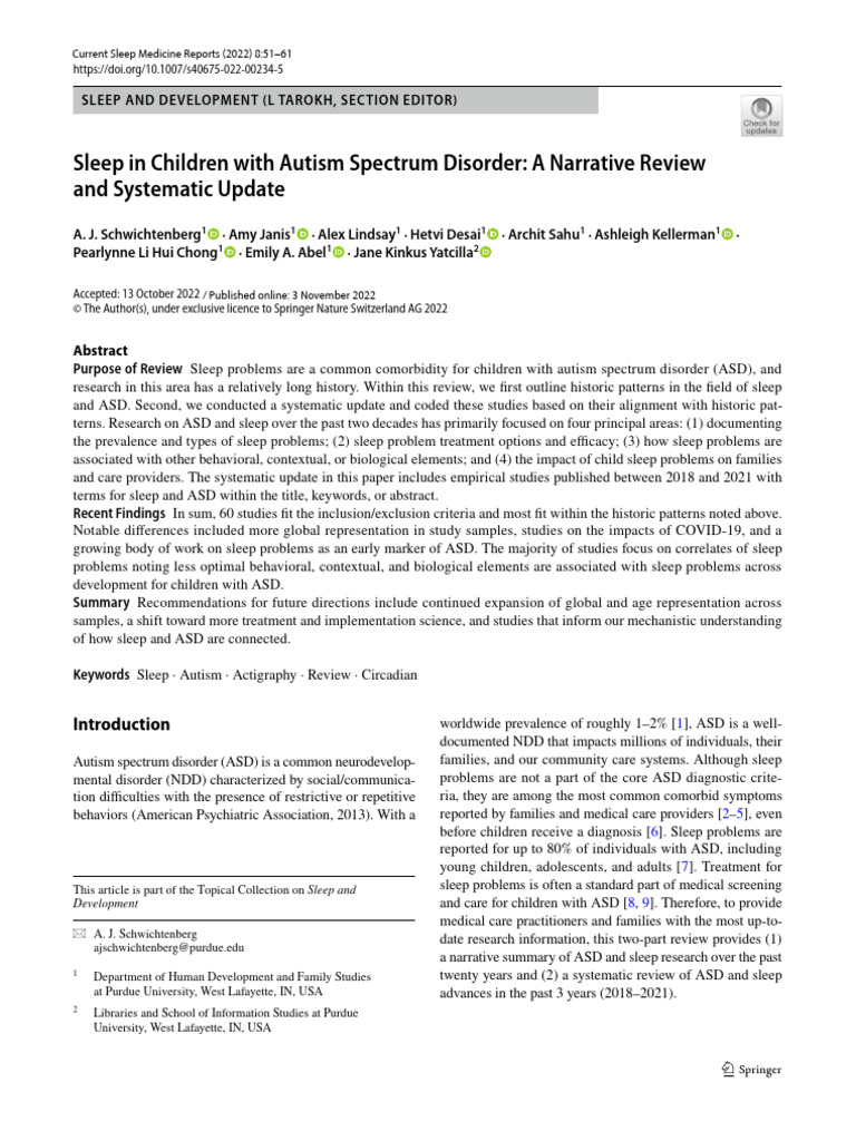 Sleep and Autism | PDF