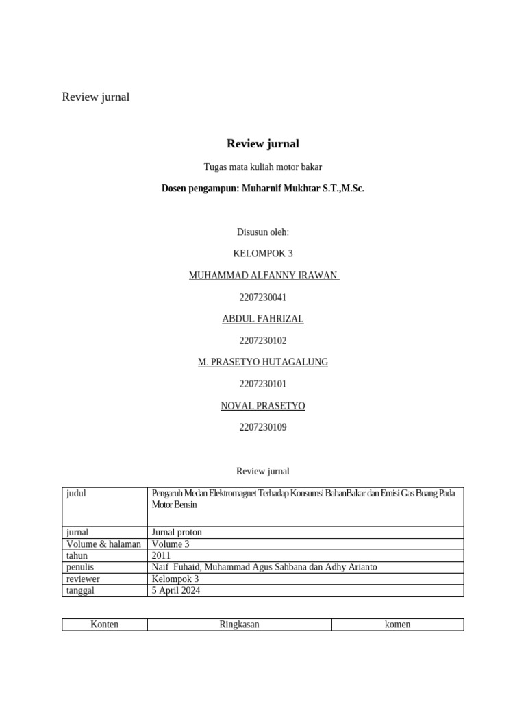 TUGAS REVIEW JURNAL KELOMPOK 3 | PDF
