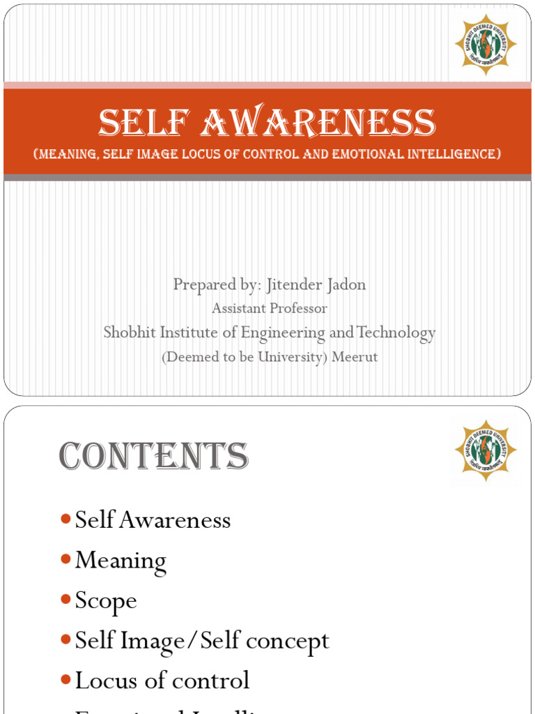 Self Awareness | PDF