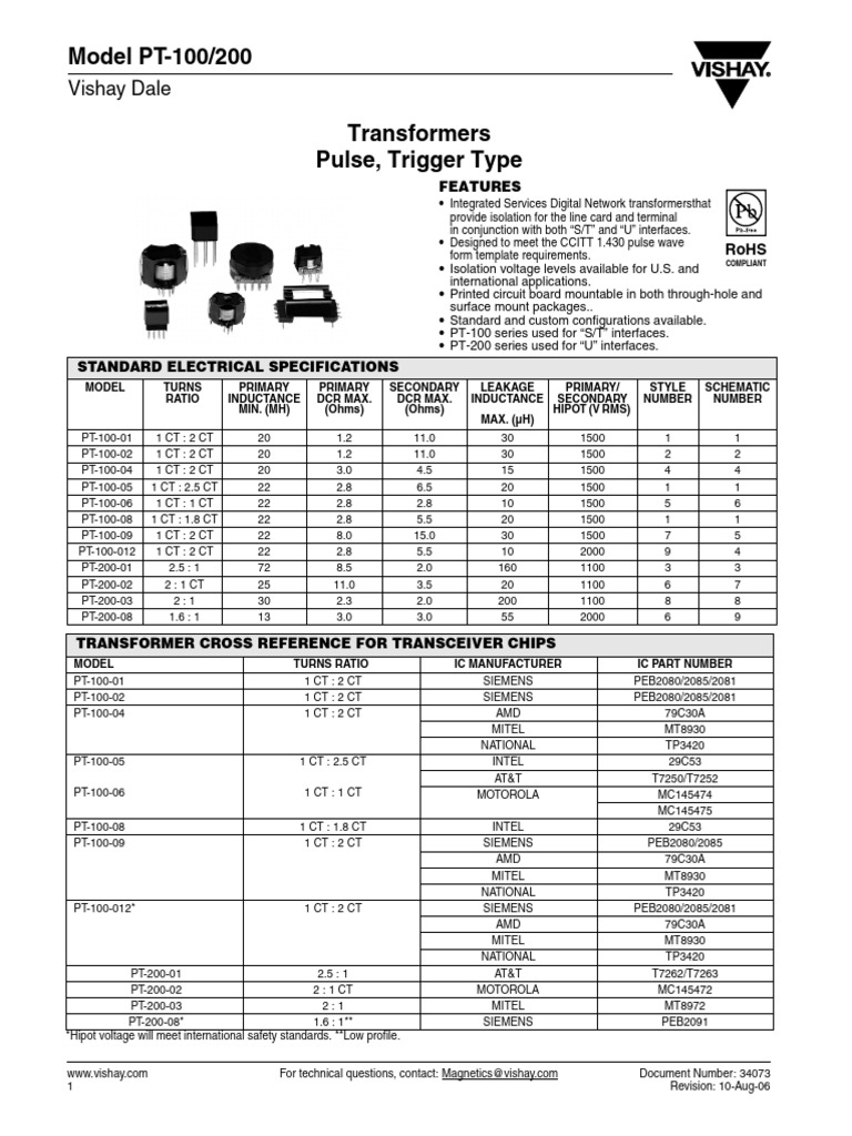 PT100-05B Datasheet | PDF