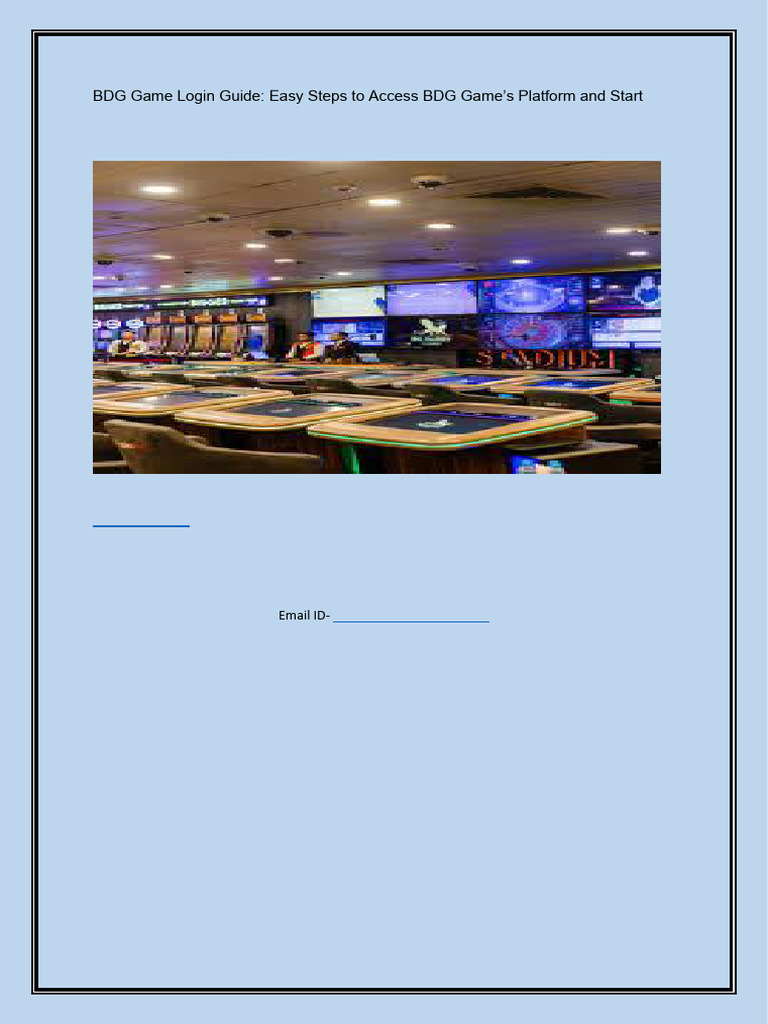 BDG Game Login Guide | PDF