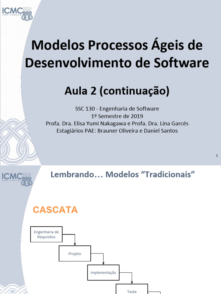 Aula 2 - Modelos Ágeis de Desenvolvimento de Software | PDF