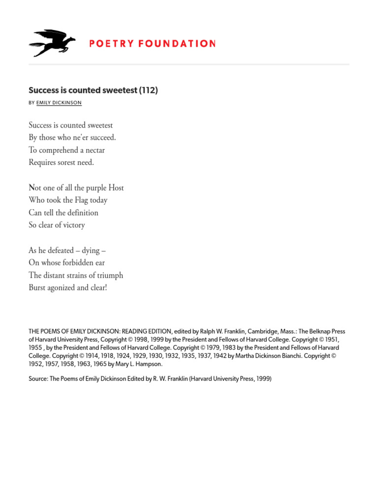 Success is counted sweetest (112) _ The Poetry Foundation | PDF