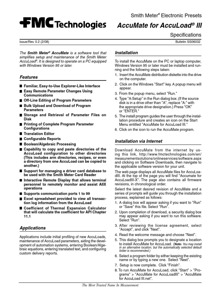 AccuLoad III - AccuMate - SS06032 | PDF | Programas | Engenharia da ...