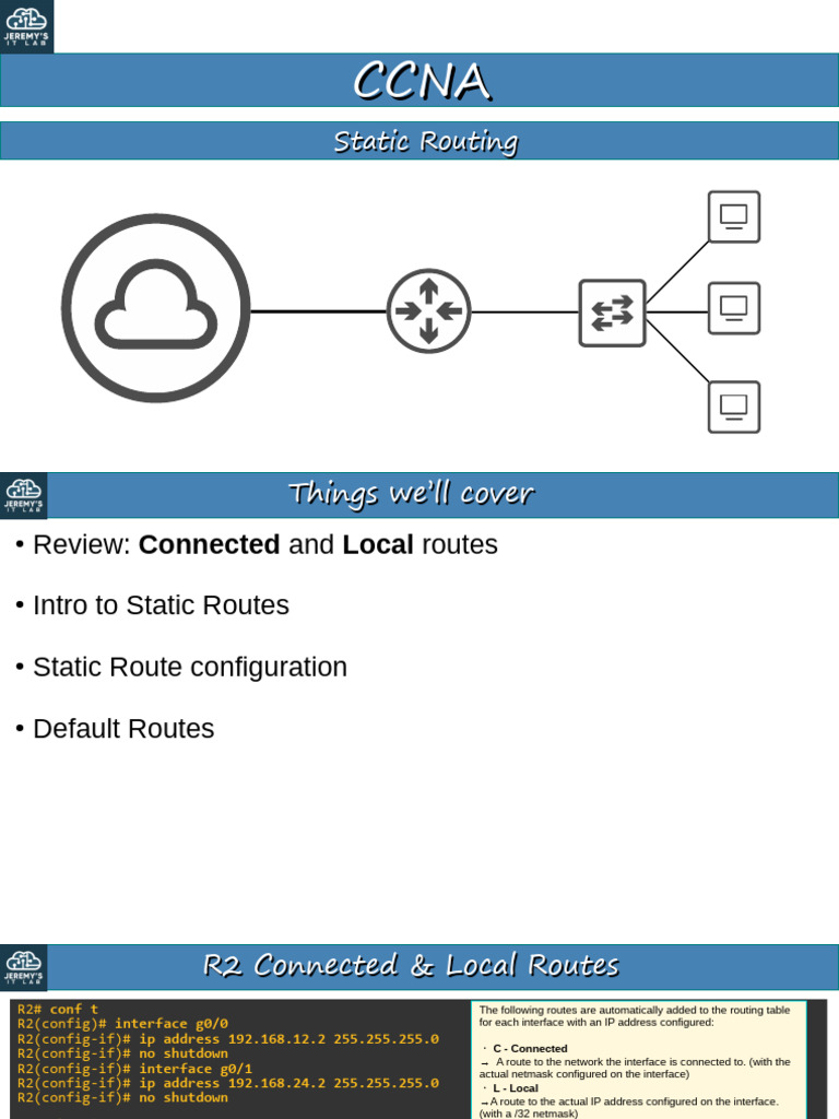 Day 11 (Part 2) Slides - Static Routing | PDF Day 11 (Part 2) Slides - Static Routing | PDF