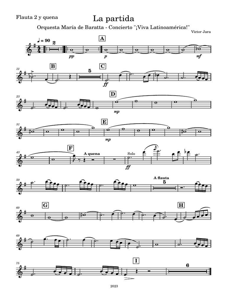 La Partida-Flauta 2 y Quena | PDF | Composiciones Musicales