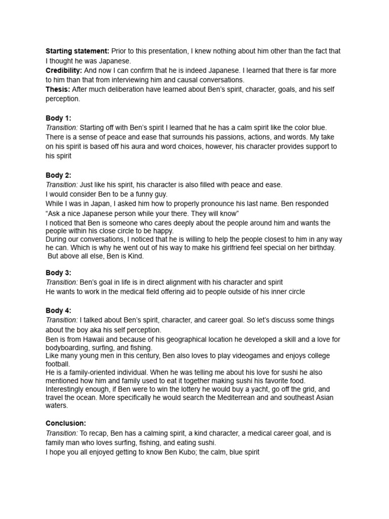 Formal Outline Present.2 | PDF