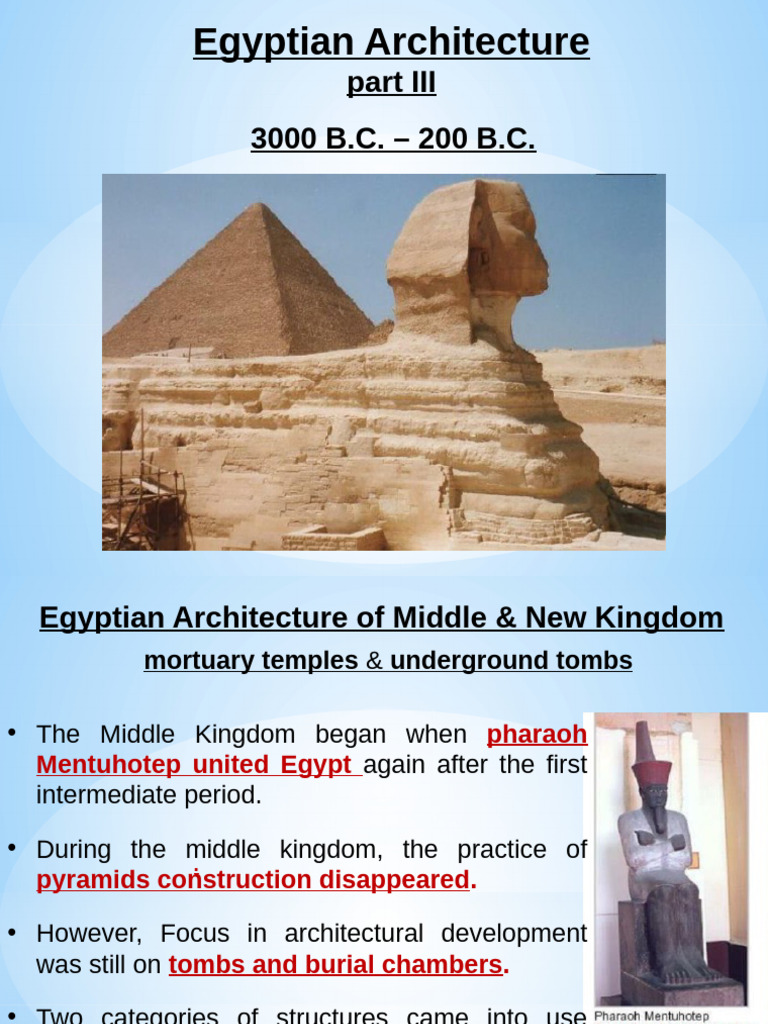 Egyptian Architecture: Middle & New Kingdom | PDF | Ancient Egypt | Art
