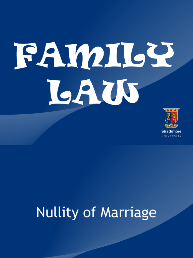 Nullity, Void Voidable Marriages | PDF