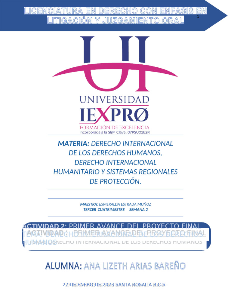 DERECHO INT. HUMANO tarea 7 (1) | PDF