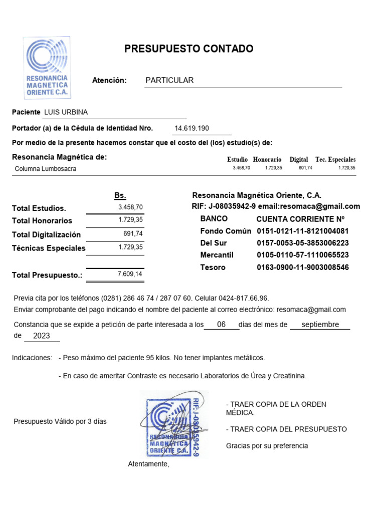Luis Urbina | PDF