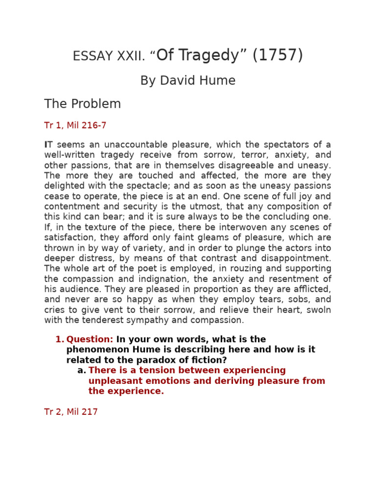 David Hume of Tragedy | PDF