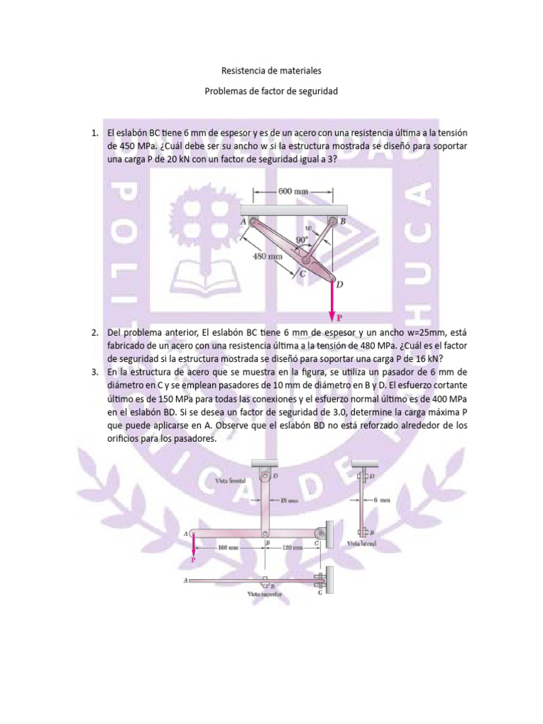 Problemas de Factor de Seguridad | PDF
