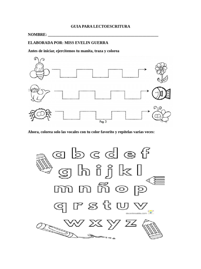 Guía para Lectoescritura | PDF | Relaciones personales, crianza y ...