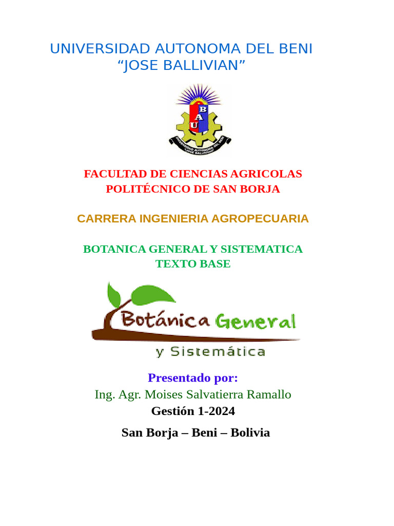 Texto Guia de Botanica Ing - MSR | PDF | Raíz | Salud y bienestar