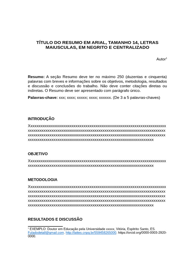 Modelo de Resumo Expandido | PDF