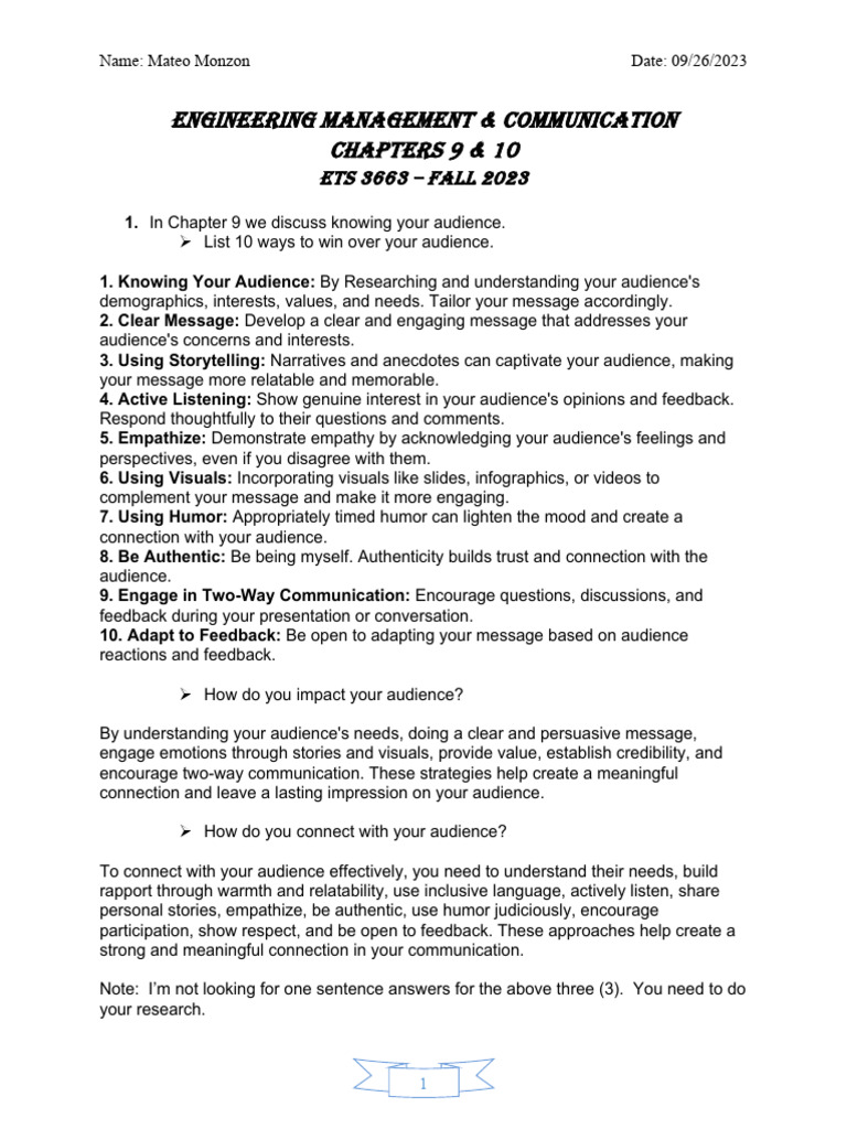 Chp. 9 and 10 Quiz | PDF