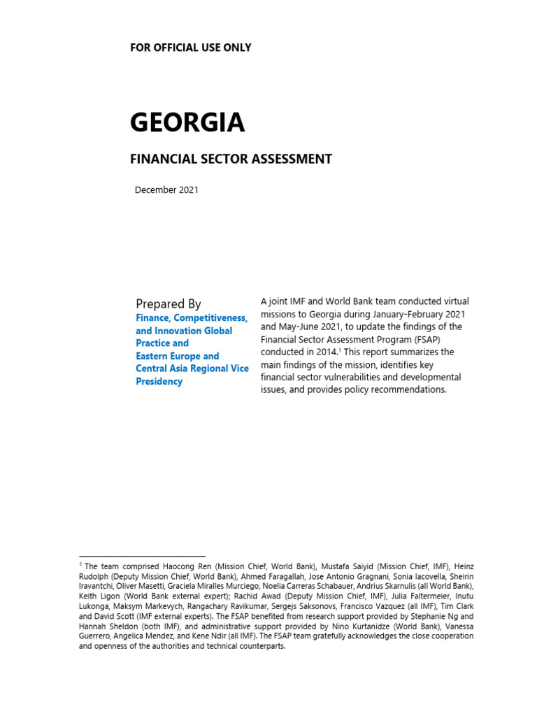 Georgia Financial Sector Assessment | PDF