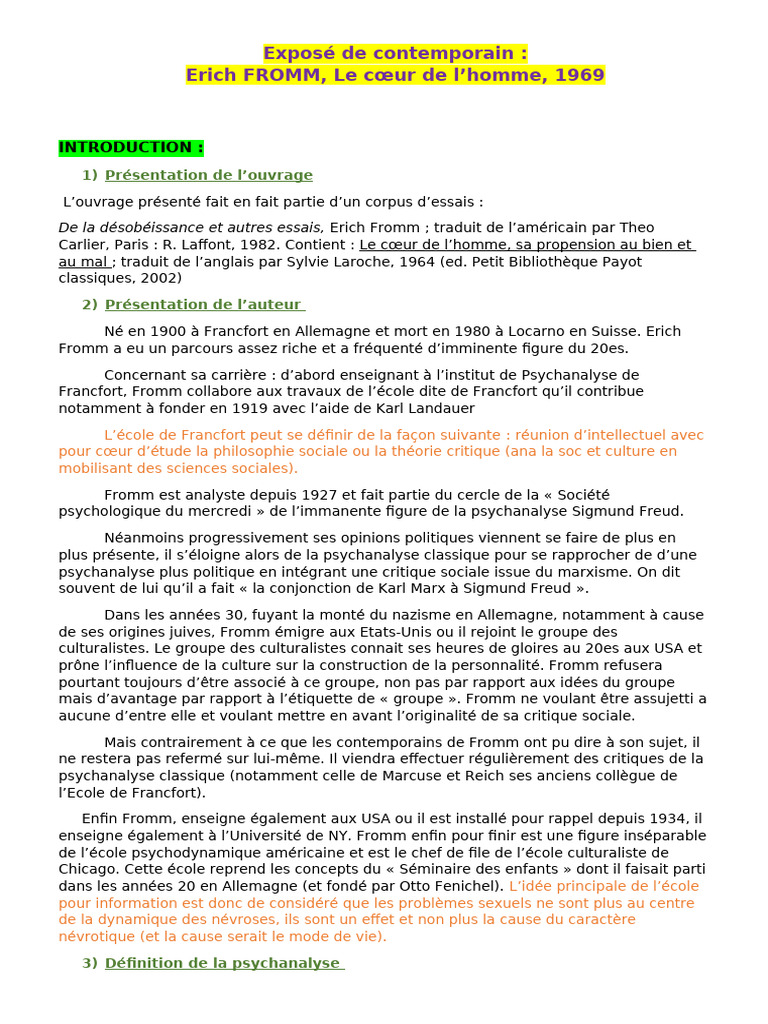 Exposé Contemporain | PDF