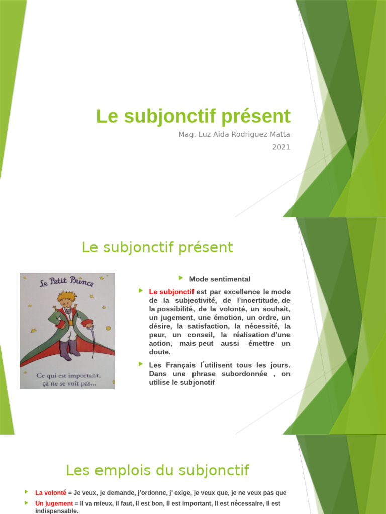 Le Subjonctif Present | PDF