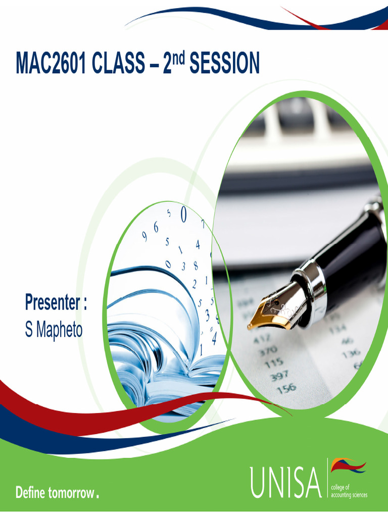 Mac2601 2024 Class Session 2 | PDF