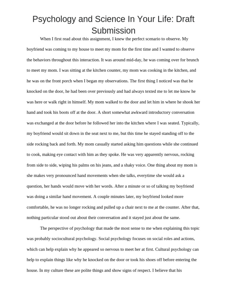 Pysc Science Draft | PDF