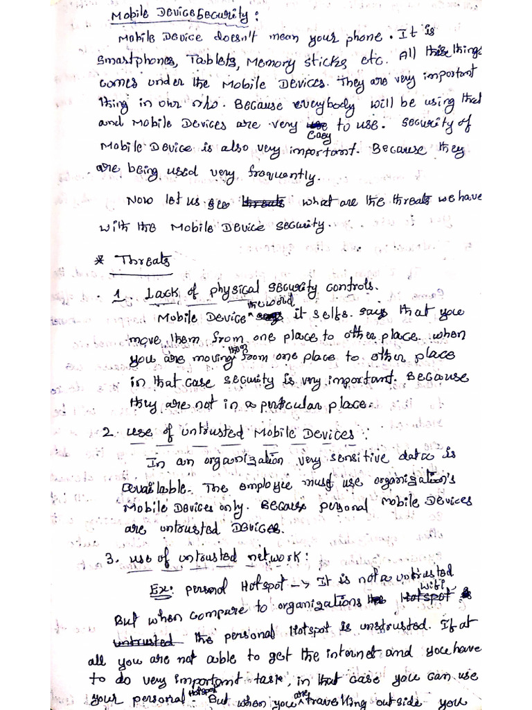 IV Unit - CNS-mobile Device Security | PDF