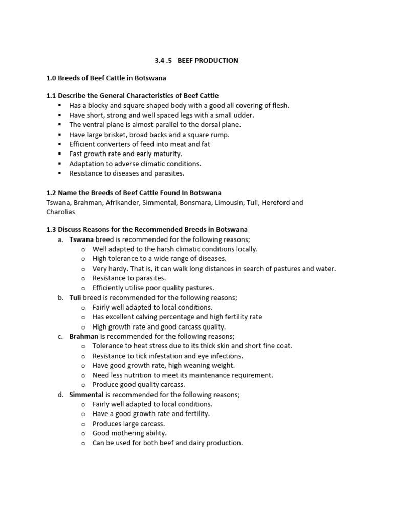 beef production | PDF