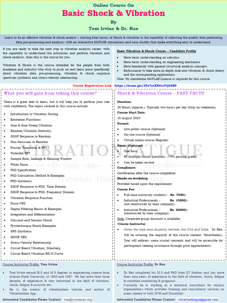 Basic Shock & Vibration Brochure | PDF