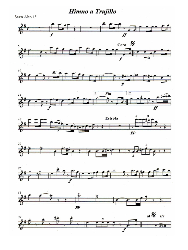 Himno A Trujillo - Himno - Roge Rurtecho | PDF