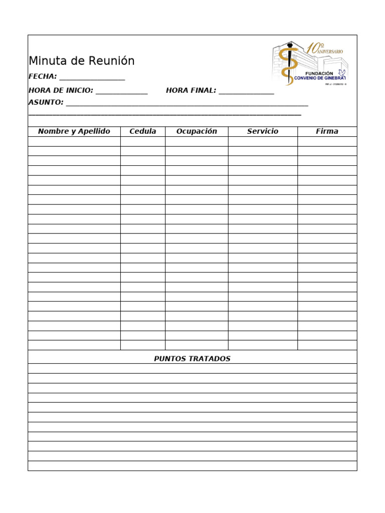 ASISTENCIAS A CHARLAS Y REUNIONES | PDF