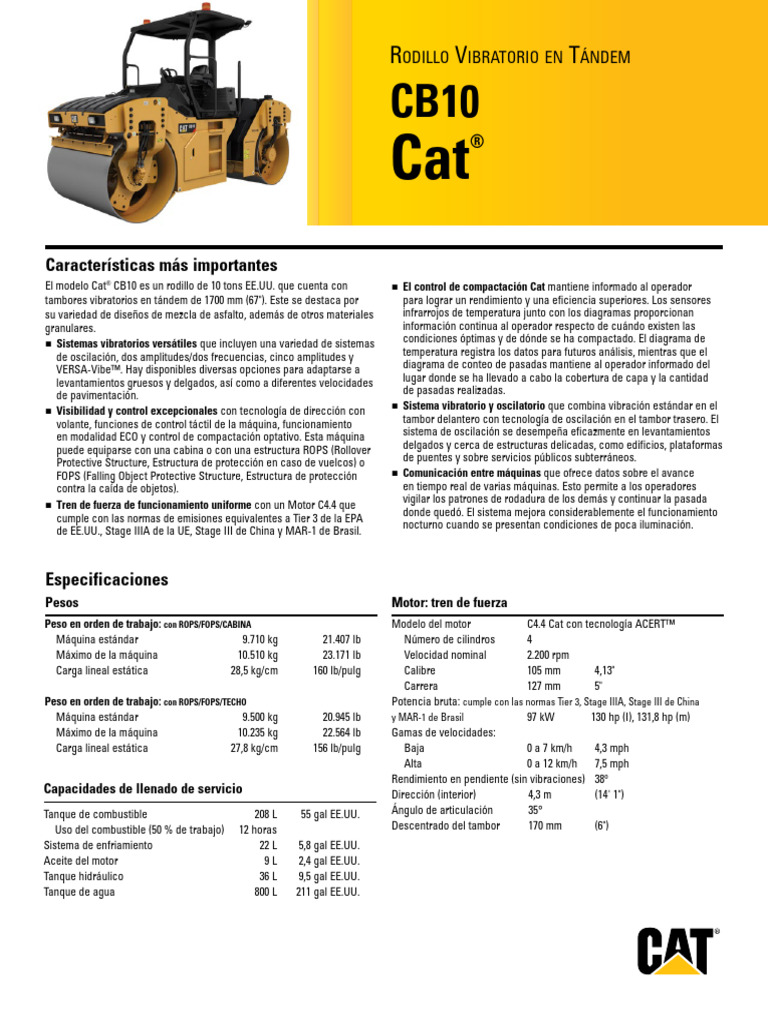 CB10 Rodillo Tándem Español 2 | PDF