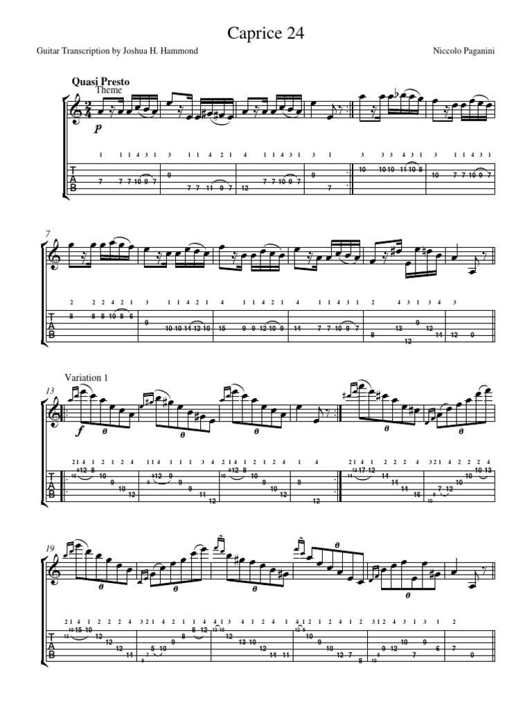 Paganini 24 Caprices | PDF