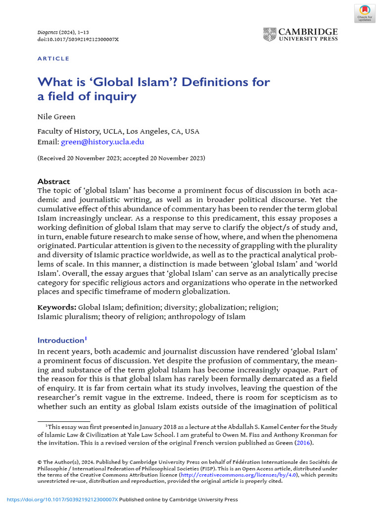 What Is Global Islam'? | PDF