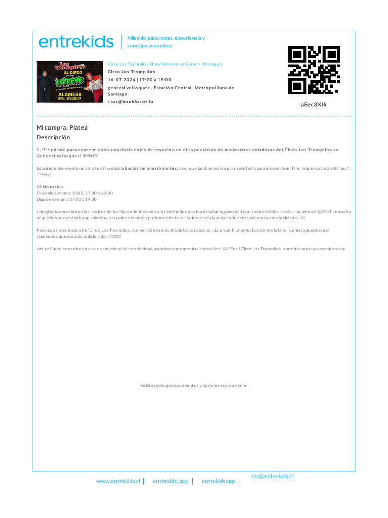 Entradas EntreKids 645612 | PDF