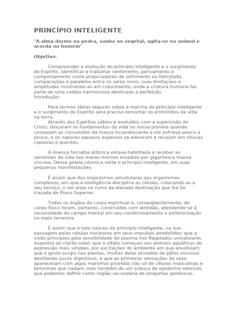 Princípio Inteligente | PDF