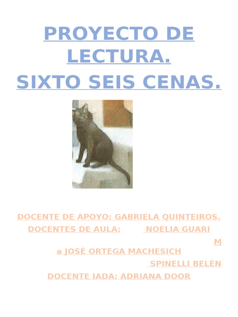 Sixto Seis Cenas Proyecto | PDF