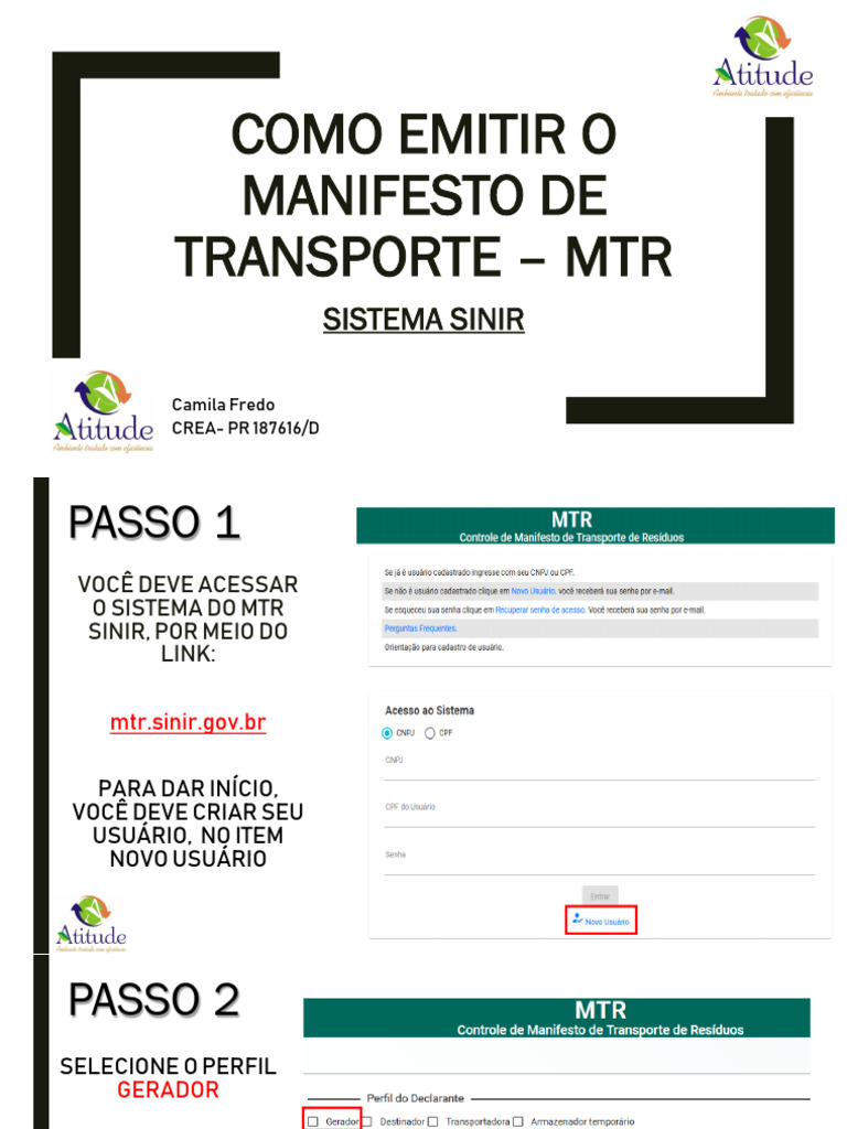 Passo A Passo MTR Online - Mato Grosso Do Sul | PDF