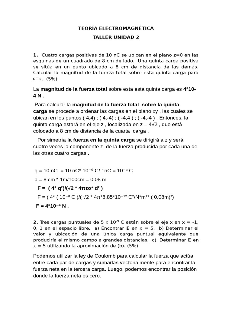Taller 2 Teoria Electromecanica1. | PDF
