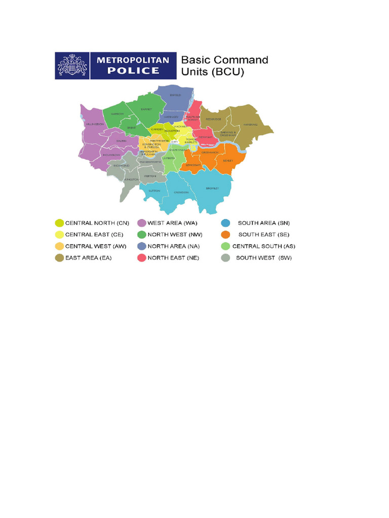Metropolitan Police Basic Command Units Bcu v2 | PDF