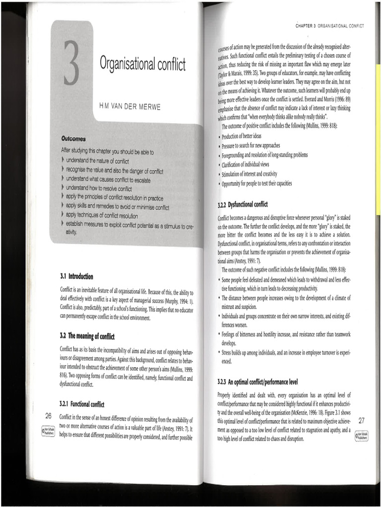 FUNCTIONAL DYSFUNCTIONAL CONFLICT LU2.4 | PDF