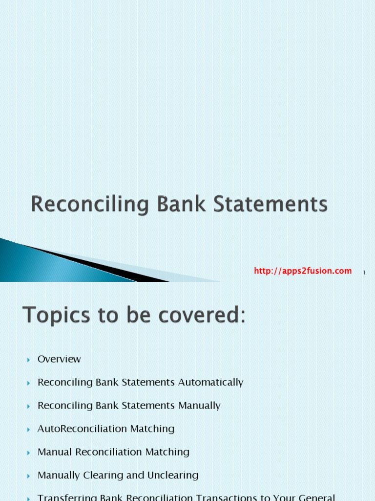 R12 Reconciling Bank Statements | PDF | Receipt | Financial Transaction