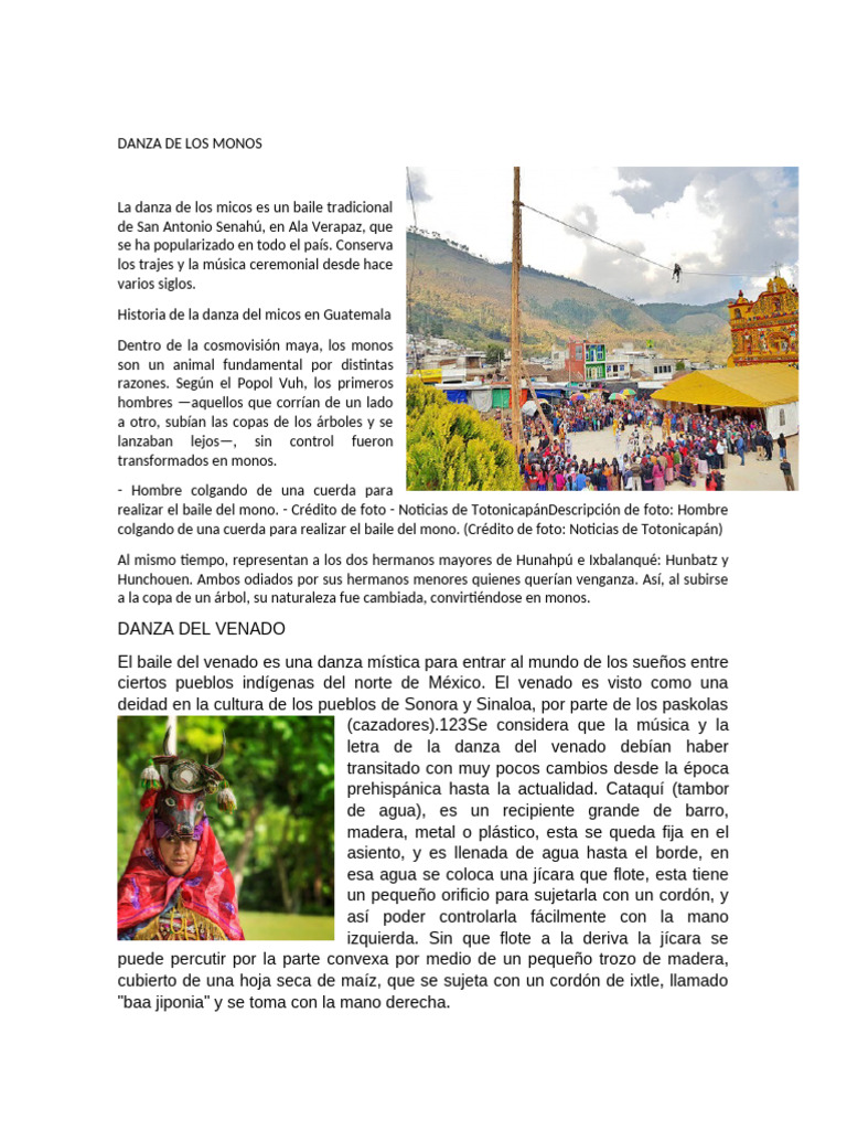 Danza de los Monos en Guatemala | PDF | Ciencias sociales