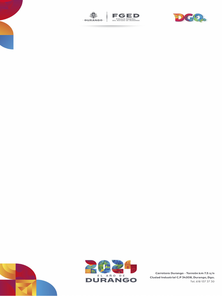 Hoja de Membrete Oficio FGED | PDF